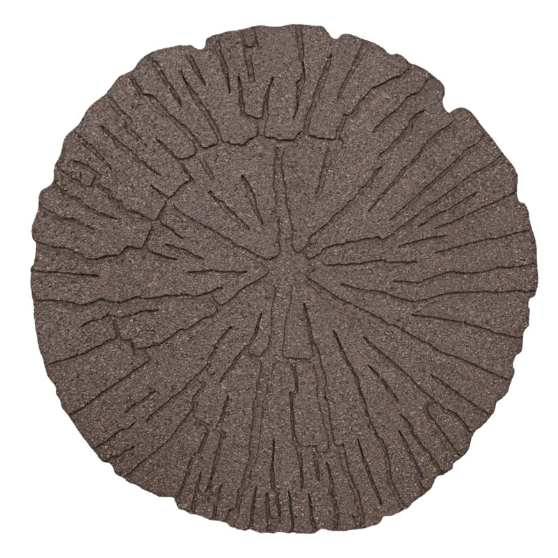 Multy Home Garden Central 18" x 18" Cracked Log Round Stepping Stones in Brown, 4-pack & Reviews ...